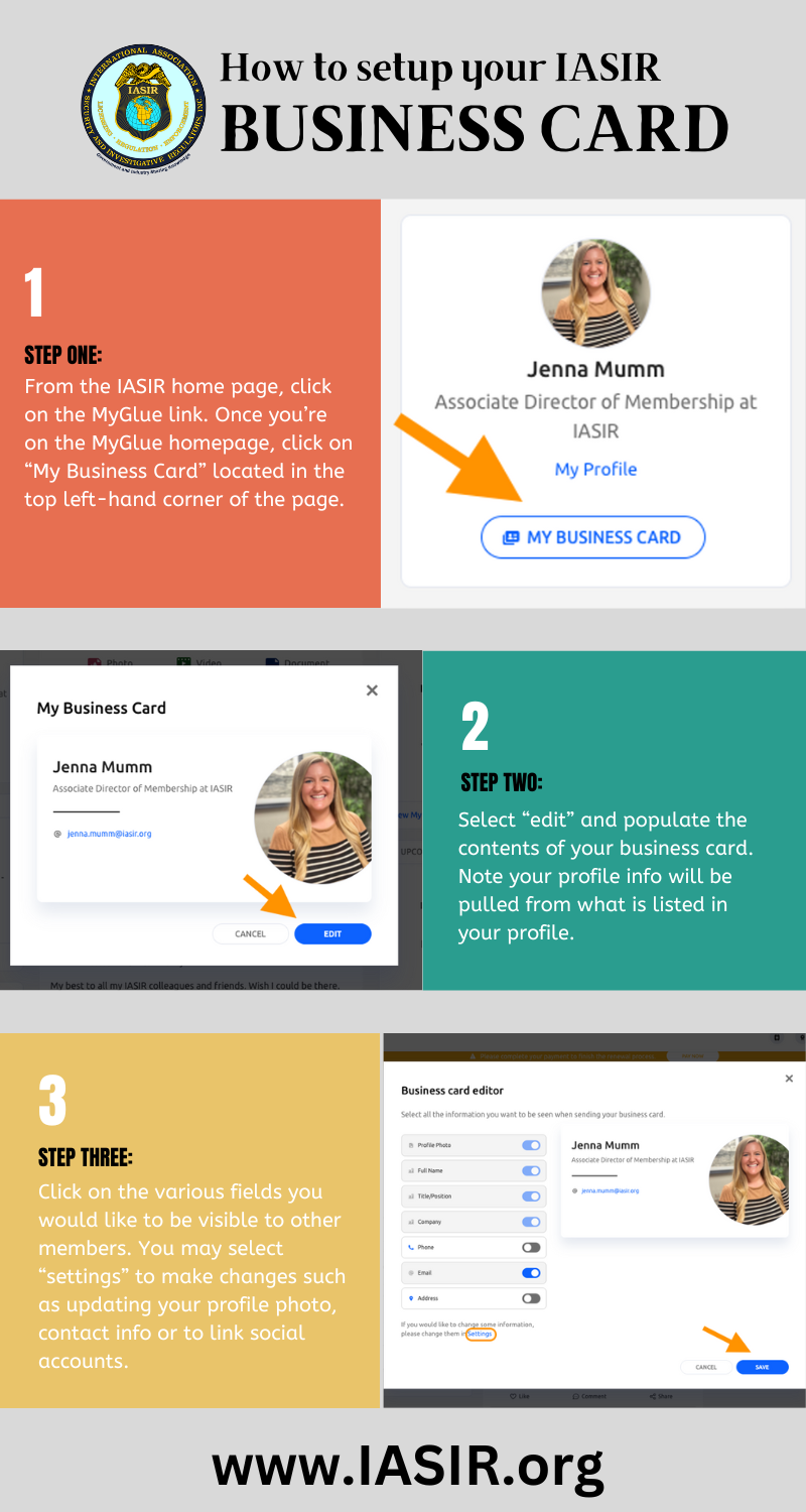 How to setup your IASIR Business Card | International Association of Security and Investigative ...